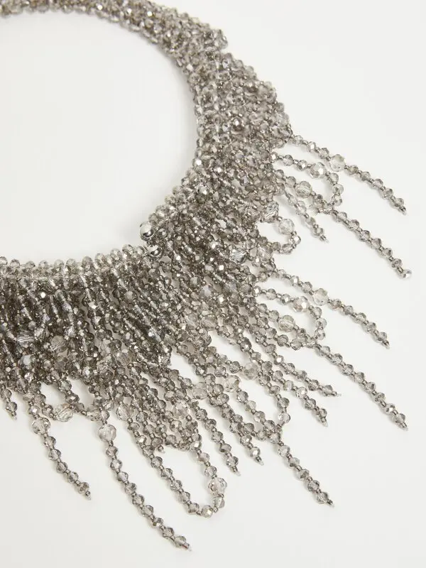 Max Mara Necklace Adorned With Cascading Beads
