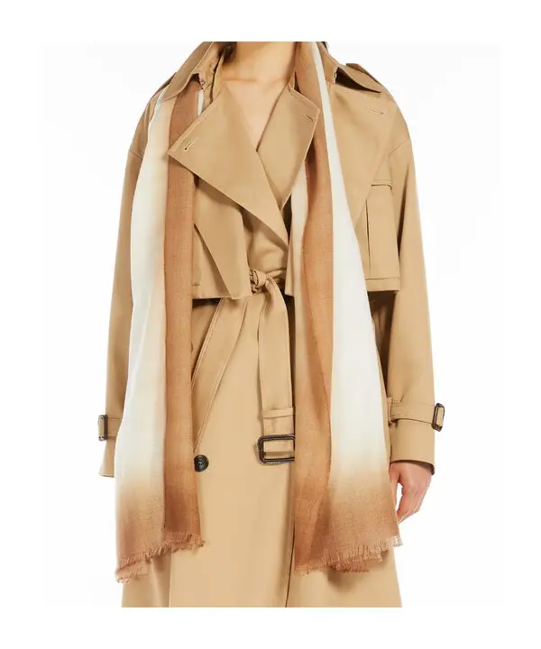 Max Mara Danilo Frayed Edge Scarf - Camel