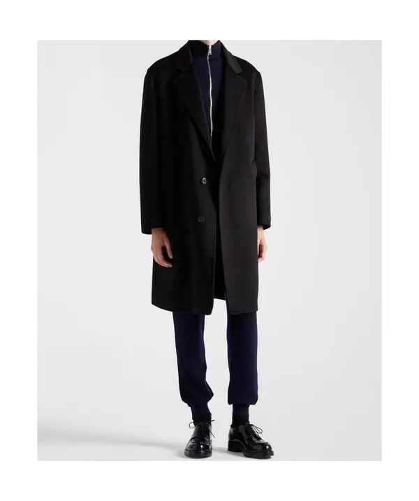 Prada Single-breasted Wool, Angora And Cashgora Coat
