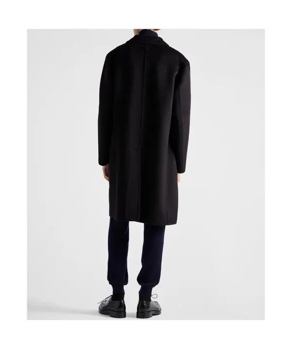 Prada Single-breasted Wool, Angora And Cashgora Coat
