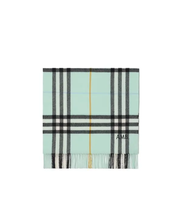 Burberry Wide-check Cashmere Scarf - Mint