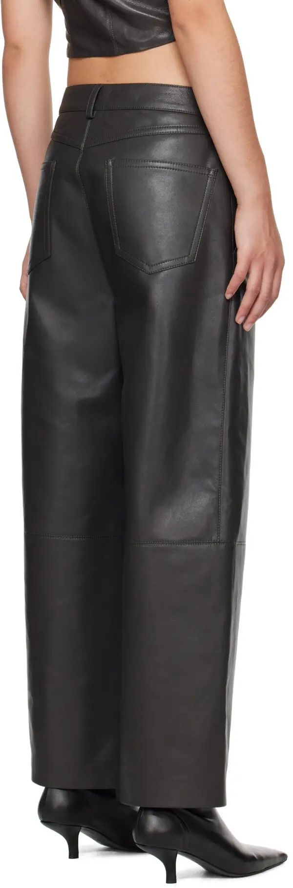 Nanushka Cargo Pocket Leather Trousers