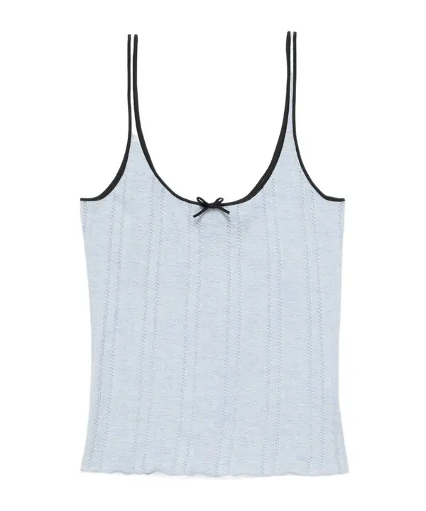 Acne Studios Silk Knit Tank Top - Light Blue