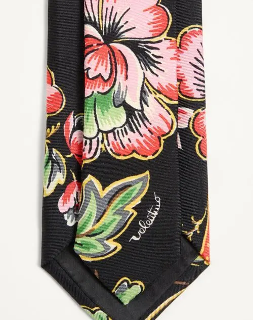 Valentino Garavani Floral-pattern Silk Tie