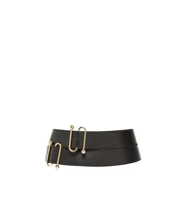 Sportmax Oversized Belt With Double 's - Black