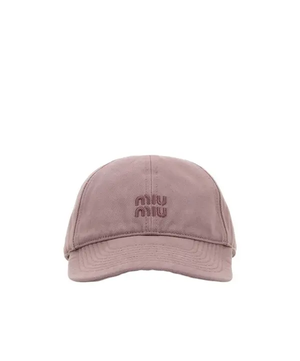 Miu Miu Logo Embroidered Baseball Cap - Pink