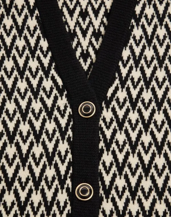 Valentino Garavani Monogram V-neck Button-up Cardigan
