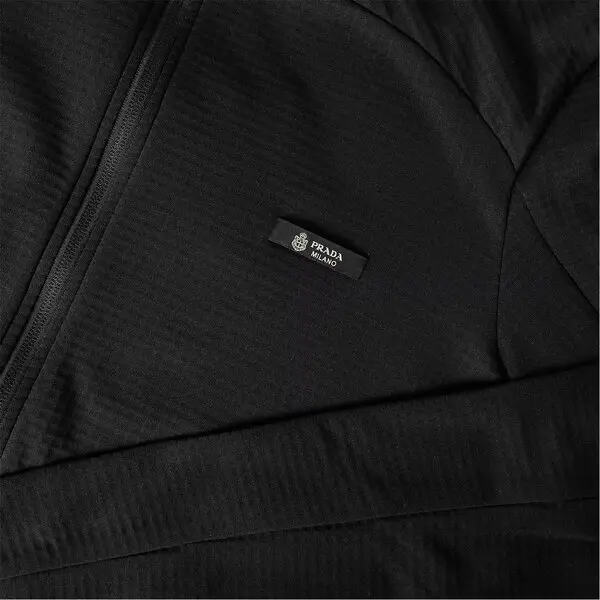 Prada Zipper Fleece Sweatshirt With Logo
