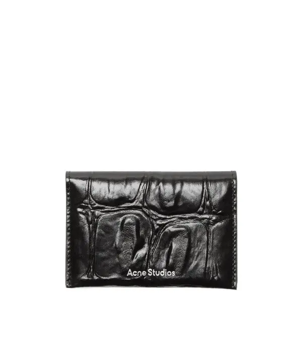 Acne Studios Embossed Leather Card Holder
