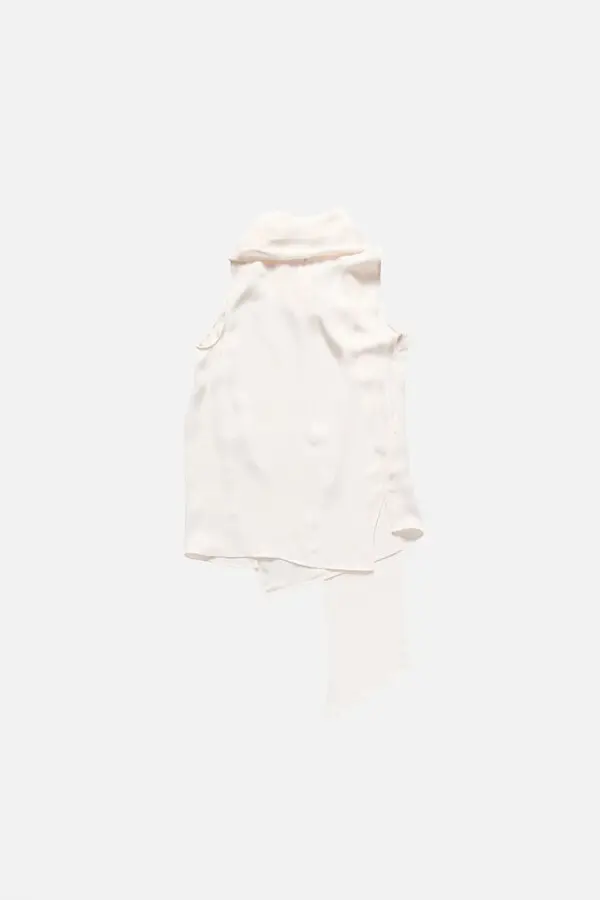 Acne Studios Silk Sleeveless Blouse - White