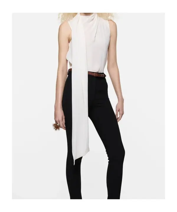 Acne Studios Silk Sleeveless Blouse - White