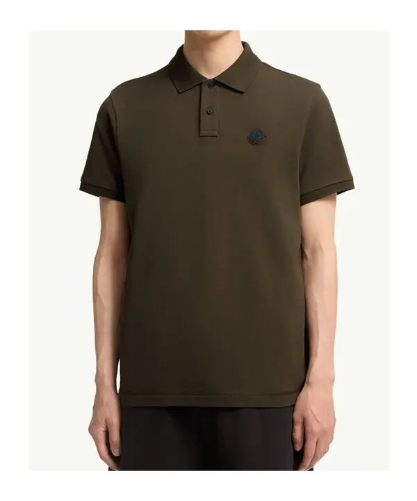 Moncler Logo Cotton Piquet Polo Shirt