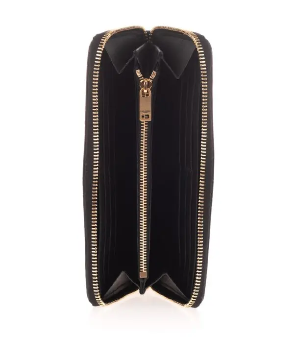 Saint Laurent Crocodile Effect Logo Wallet