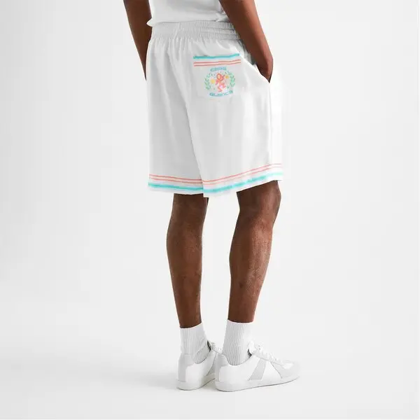 Casablanca Elastic Drawstring Logo Pattern Shorts
