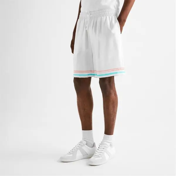 Casablanca Elastic Drawstring Logo Pattern Shorts