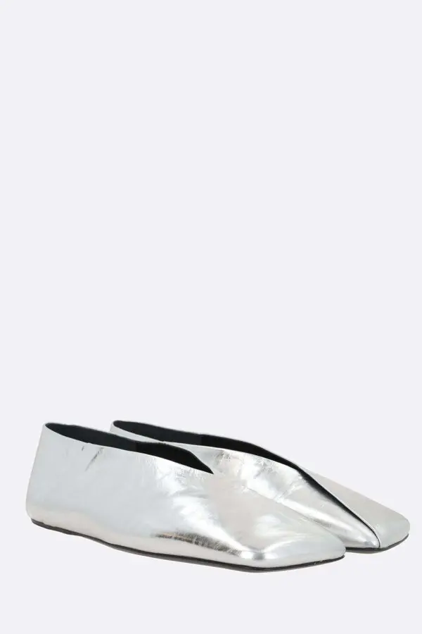 JIL SANDER Square Toe Ballerina Flats