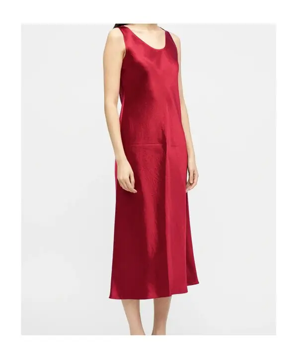 Max Mara Satin-finish Sleeveless Midi Dress
