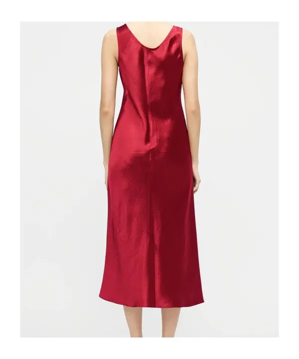 Max Mara Satin-finish Sleeveless Midi Dress