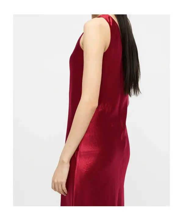 Max Mara Satin-finish Sleeveless Midi Dress