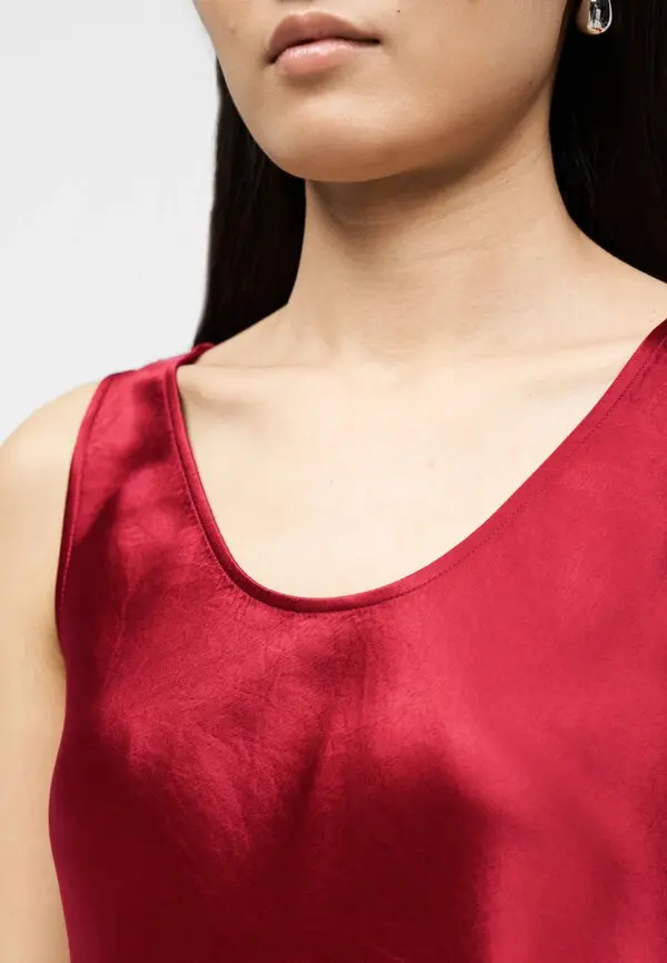 Max Mara Satin-finish Sleeveless Midi Dress