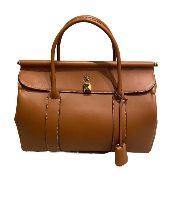 Loro Piana Stitch Detail Handbag - Warm Tan