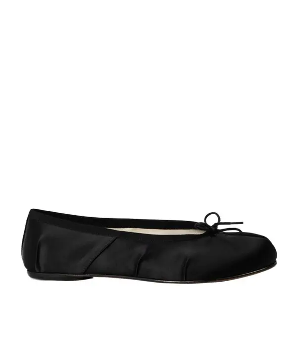 MAISON MARGIELA Tabi Logo Ballet Shoes - Black