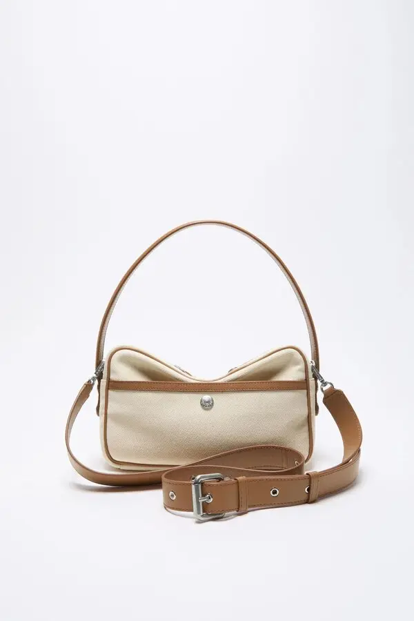 Acne Studios Camera Party Canvas Bag - Nude