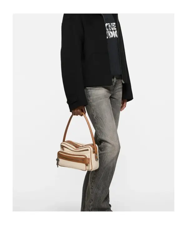 Acne Studios Camera Party Canvas Bag - Nude