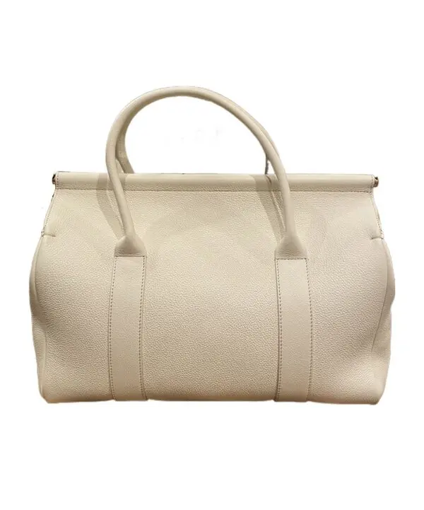 Loro Piana Top Handle Bag With Logo Detail - Nude