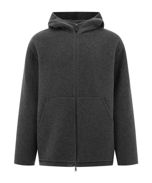 Prada Wool Zip-up Hoodie Jacket