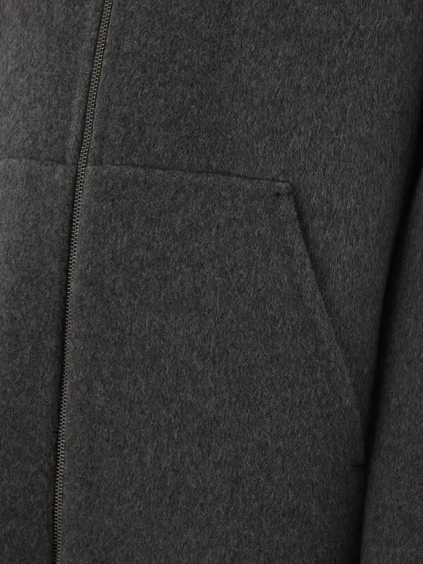 Prada Wool Zip-up Hoodie Jacket