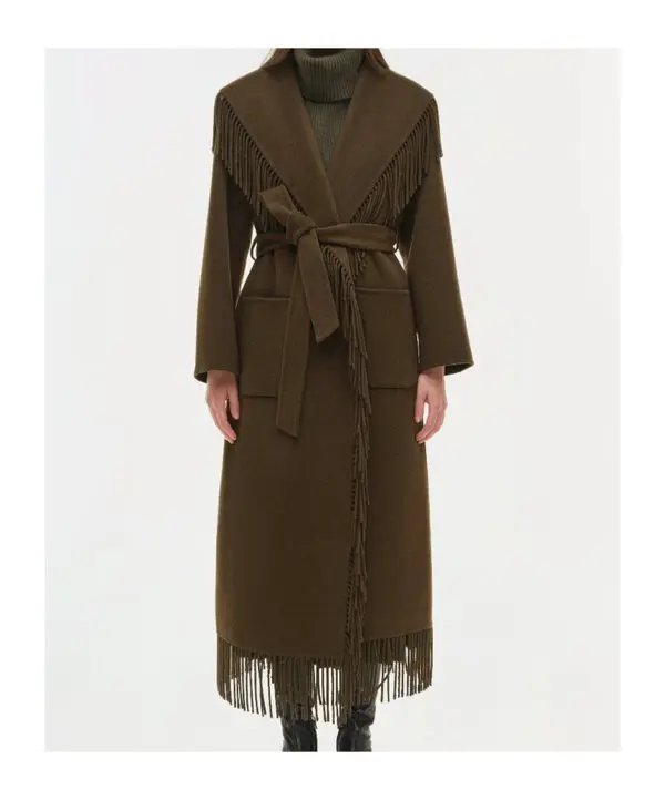 Simkhai Carrie Fringe Coat - Alligator