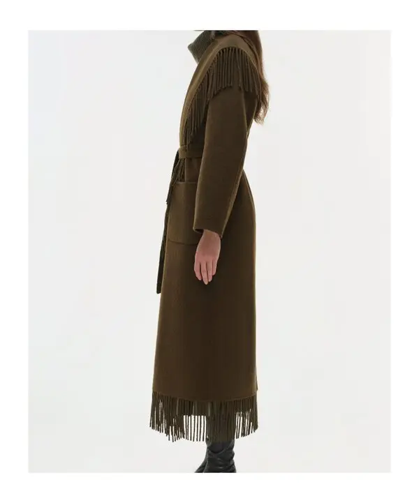Simkhai Carrie Fringe Coat - Alligator