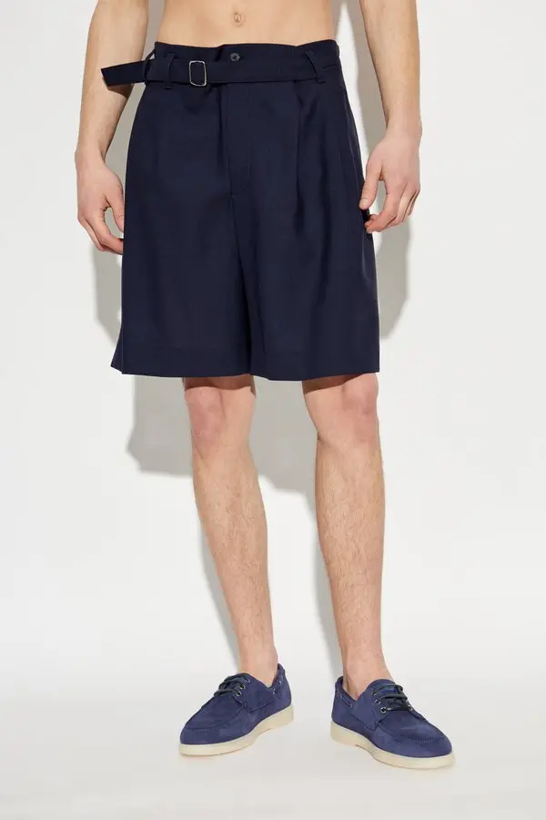 Jacquemus High Waisted Pleated Belted Shorts