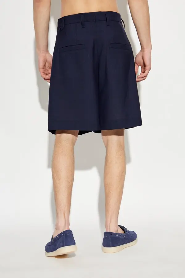 Jacquemus High Waisted Pleated Belted Shorts