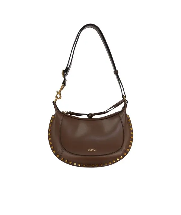 Isabel Marant Étoile Zip Shoulder Bag With Studded Detail - Brown