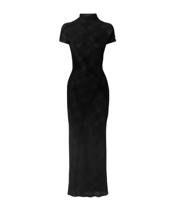 JEAN PAUL GAULTIER Plaid Short-sleeve Midi Dress