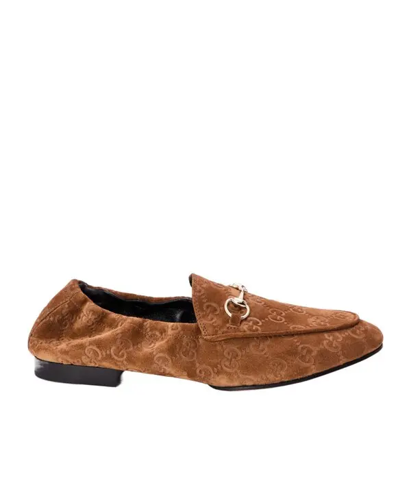 Gucci Logo Embossed Horsebit Loafers