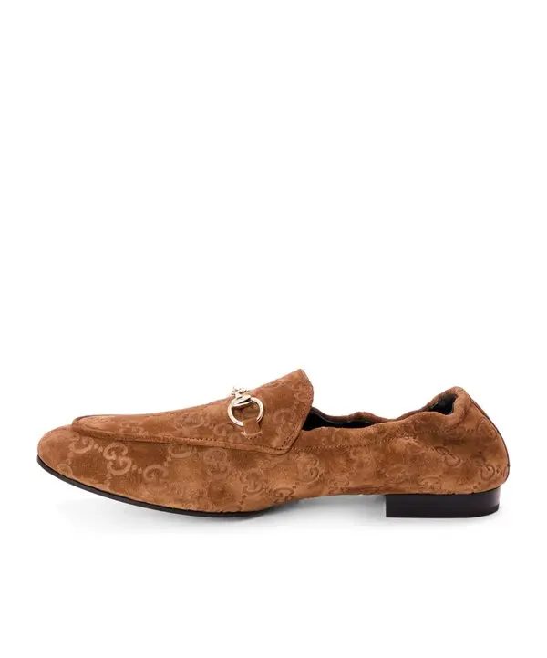 Gucci Logo Embossed Horsebit Loafers