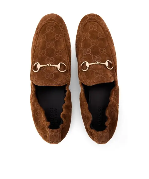 Gucci Logo Embossed Horsebit Loafers