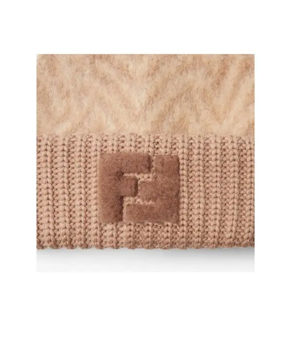 Fendi 3d Ff Turn-up Hem Beanie
