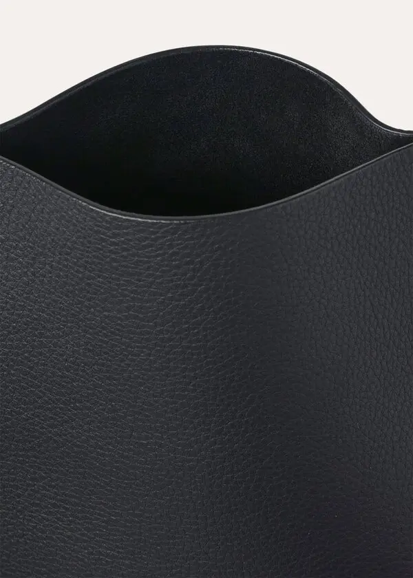 Loro Piana Adjustable Leather Cross-body Mobile Phone Bag - Black/agate