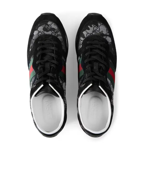 Gucci Gg Monogram Lace-up Sneakers