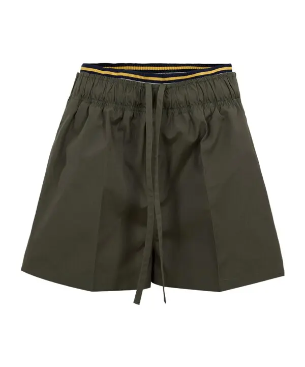 Prada Logo Patch Elasticated Waist Shorts - Black