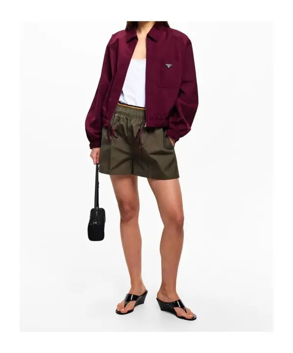 Prada Logo Patch Elasticated Waist Shorts - Black