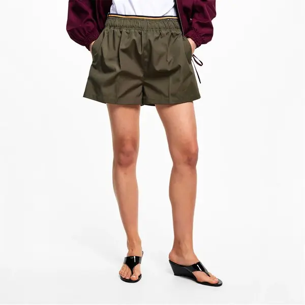 Prada Logo Patch Elasticated Waist Shorts - Black