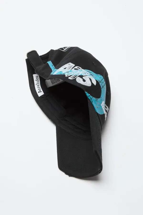 Acne Studios Distressed Logo Cap