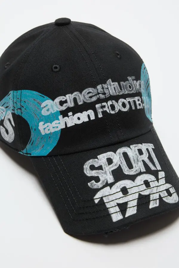 Acne Studios Distressed Logo Cap