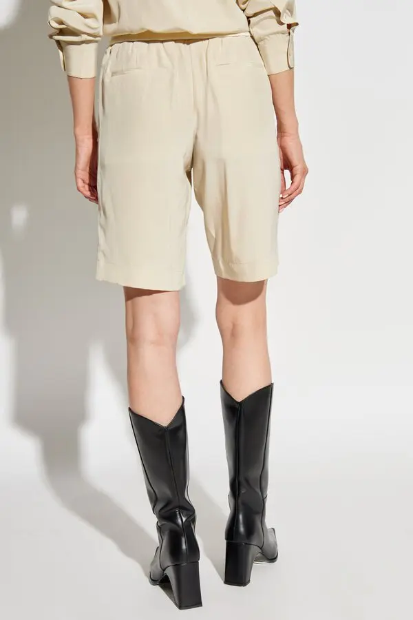 Helmut Lang Button Detailed Bomber Shorts - Nude