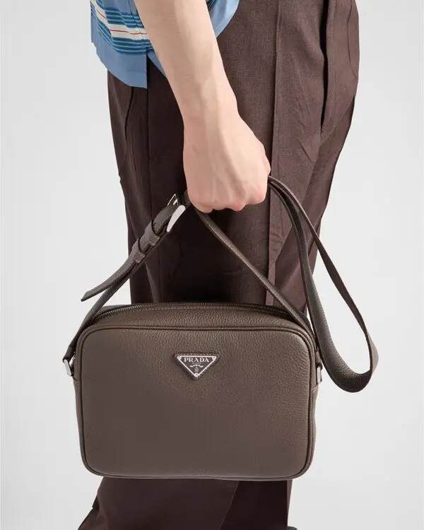 Prada Textured Leather Crossbody Bag